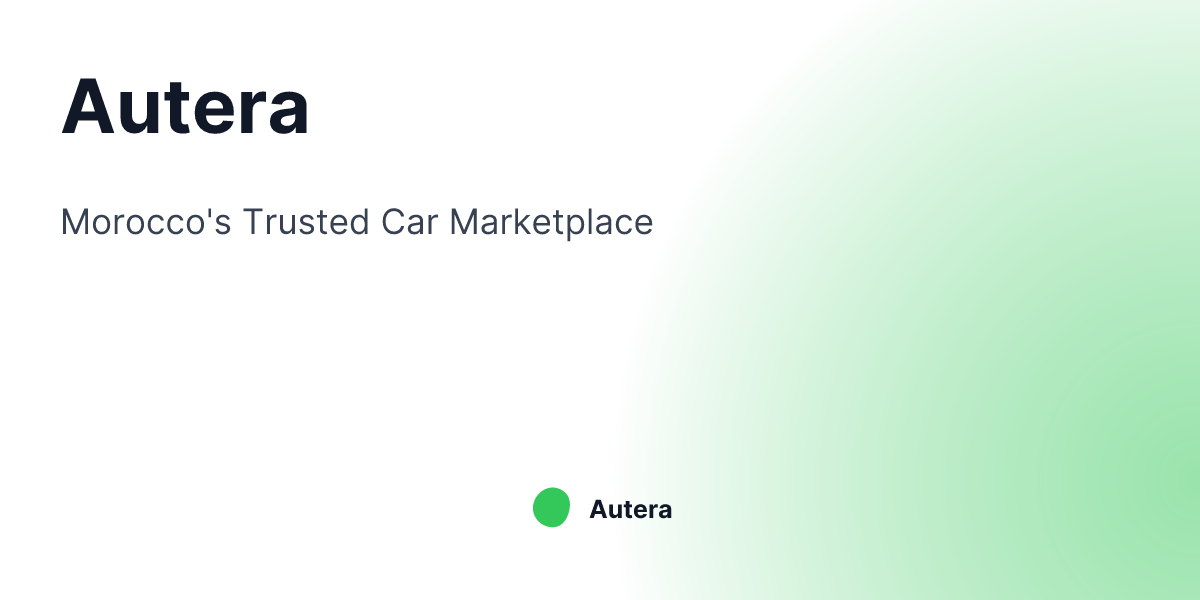 Autera - Morocco's Trusted Car Marketplace